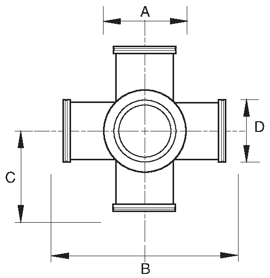 ISO 6-Way Crosses, Stainless Steel | NCE Solutions