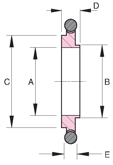 KF Stainless Steel Reducing Centering Ring, Viton O-ring | NCE Solutions