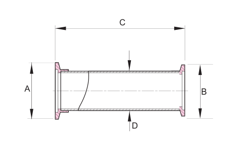 KF Tubulated Reducing Adapters, Stainless Steel | NCE Solutions